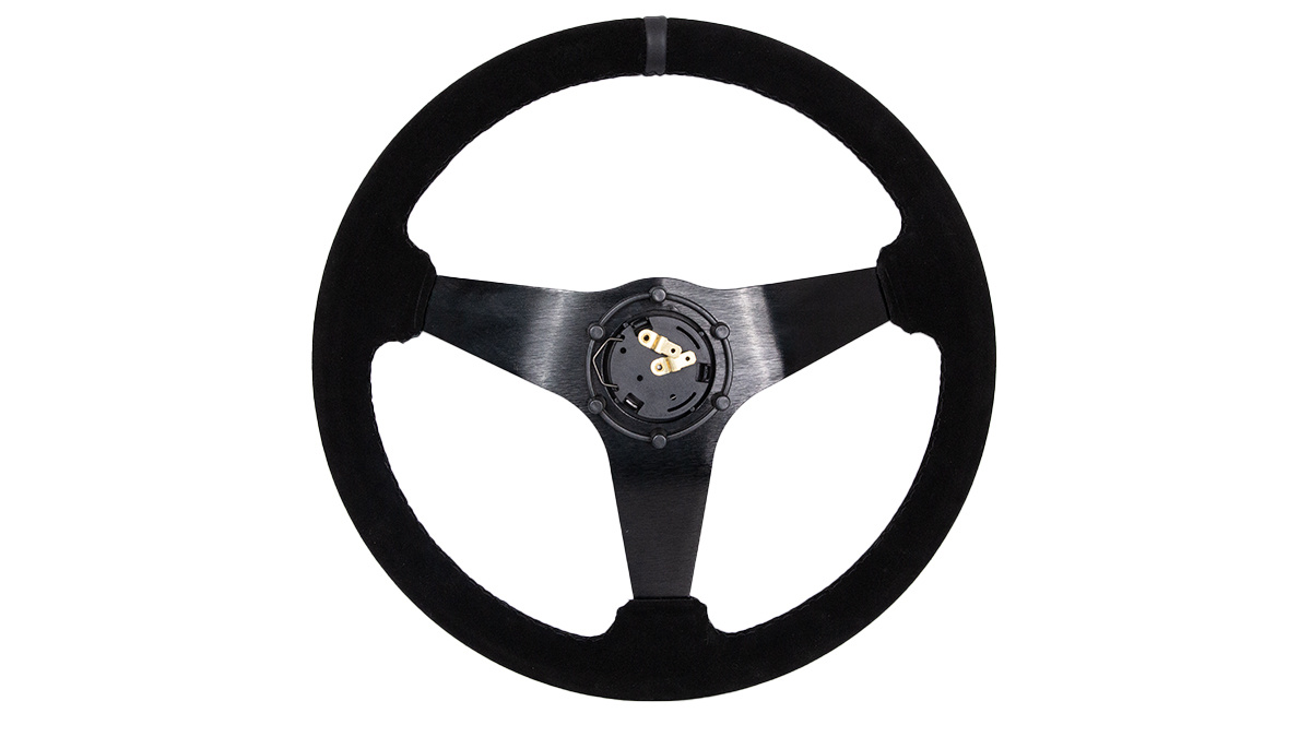 Steering wheel SLIDE 350mm offset:20mm Suede Black | Steering Wheels ...