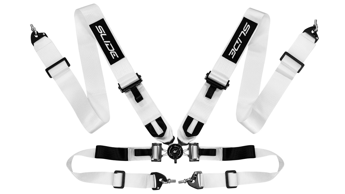 SLIDE | Racing seat belts Slide V2 Quick WHITE 4P 3"